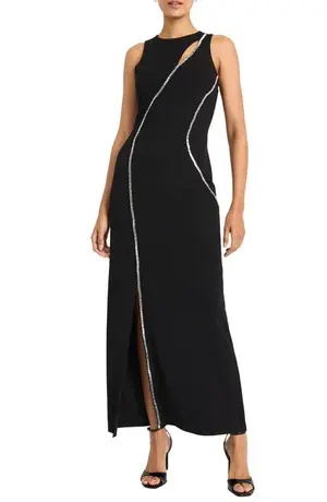 Maggy London Embellished Trim Gown