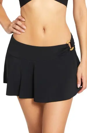 Robin Piccone Margot Cover-up Miniskirt - Black