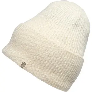 NIRVANNA DESIGNS Nirvanna Designs Troubadour Rib Fold Beanie White