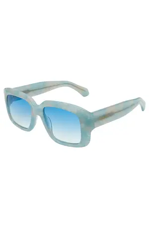 Illesteva Geno Square Frame Sunglasses - Celeste / Blue