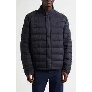 Moncler Channel-quilted Down Jacket - Obsidian Blue/obsidian Blue