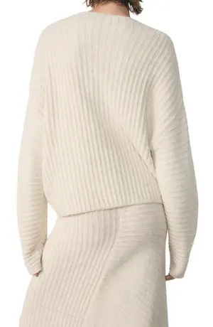 Mango Oversized Ribbed Knit Sweater