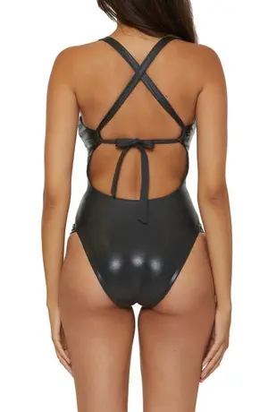 BECCA By Rebecca Virtue Liquid Metal One-piece Swimsuit - Black