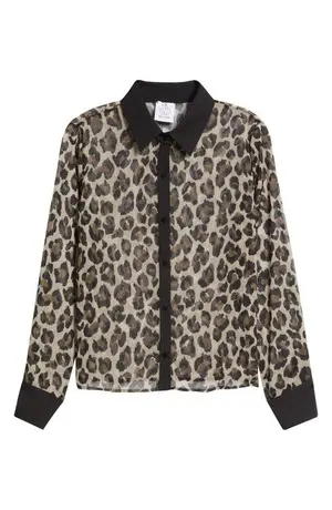 NIKKI LUND Leo Spot Button-up Shirt