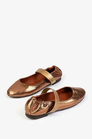 Penelope Chilvers Rock & Roll Leather Flats - Bronze