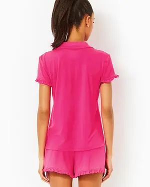 LILLY PULITZER Valaine Pajama Top - Passion Fruit Pink