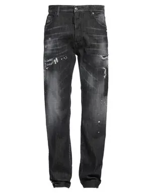 Dsquared2 Straight-leg Jeans With Tie-dye Detail - Black