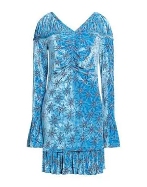Rabanne Gathered Mini Dress - Azure