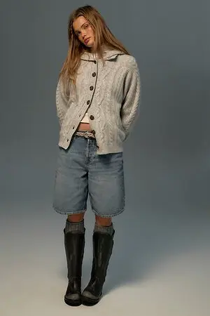 Free People We The Free Montana Denim Bermuda Shorts - Haven