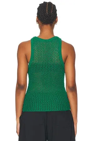 ST. AGNI Cotton Crochet Tank Top