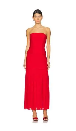 NICHOLAS Rhonda Pleated Midi Dress