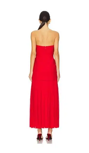 NICHOLAS Rhonda Pleated Midi Dress