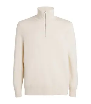 Sandro Wool Quarter Zip Sweater