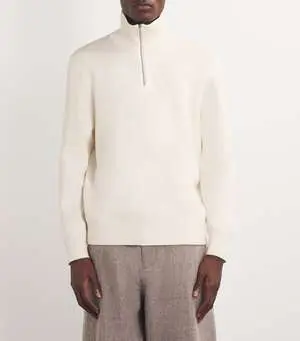 Sandro Wool Quarter Zip Sweater