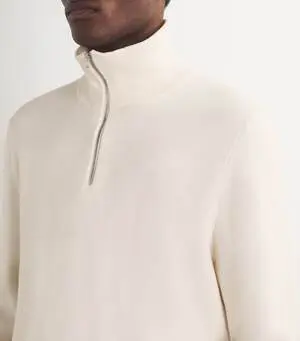 Sandro Wool Quarter Zip Sweater