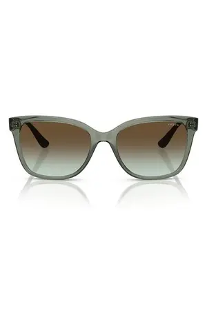 VOGUE 54mm Gradient Pillow Sunglasses - Green Brown