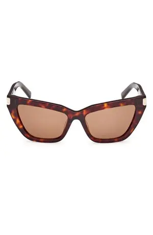 Mcm 54mm Cat Eye Sunglasses - Dark Havana / Brown