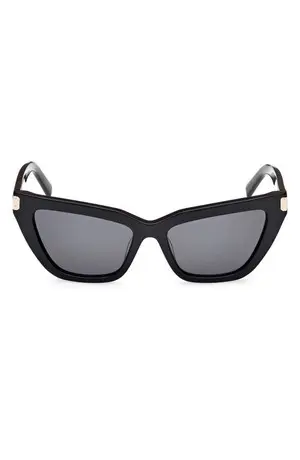 Mcm MCM 54mm Cat Eye Sunglasses Shiny Black / Smoke