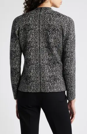 Anne Klein Printed Open Front Cardigan
