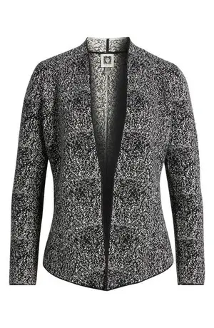 Anne Klein Printed Open Front Cardigan