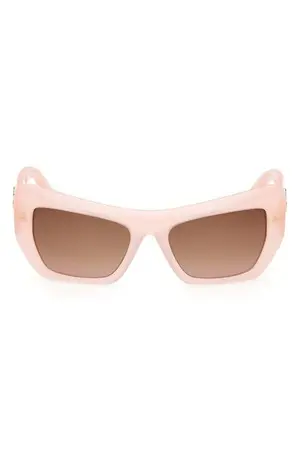 Mcm MCM 59mm Butterfly Sunglasses Shiny Pink / Gradient Brown