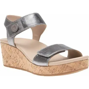 ABEO Riviera Wedge Sandals - Pewter
