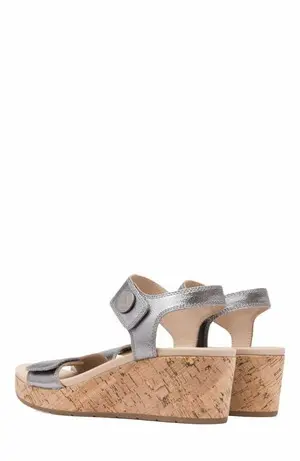 ABEO Riviera Wedge Sandals - Pewter