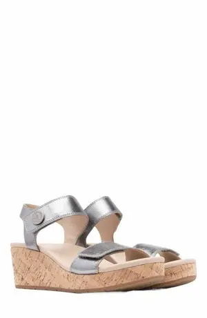 ABEO Riviera Wedge Sandals - Pewter