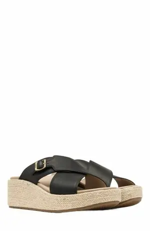 ABEO Solstice Cross Flatform Slides - Black - Regular
