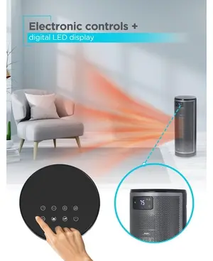 BLACK + DECKER Decker Ceramic Oscillating Tower Heater With Remote Control