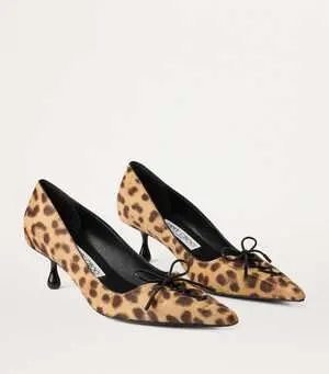 JIMMY CHOO Scarlett 50 Leopard Print Pumps - Neutral