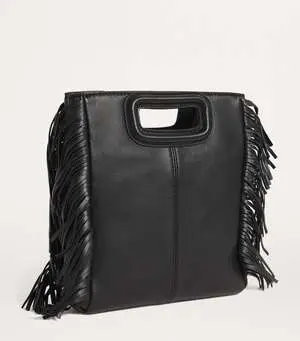 Maje Leather M Top Handle Bag - Black