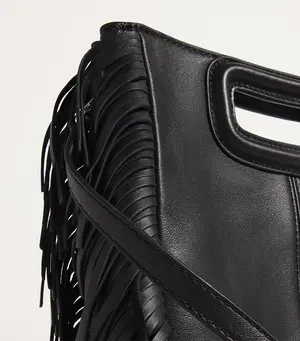 Maje Leather M Top Handle Bag - Black