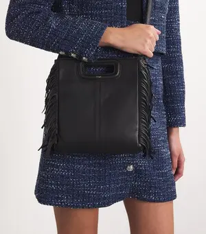 Maje Leather M Top Handle Bag - Black