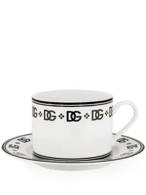 Dolce & Gabbana Dg-print Teacups - White