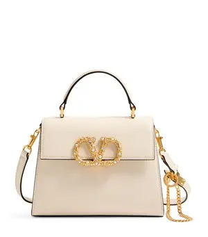 Valentino Garavani Small Embellished Vsling Top-handle Bag