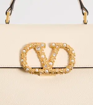 Valentino Garavani Small Embellished Vsling Top-handle Bag