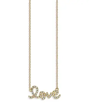 SYDNEY EVAN 14k Yellow Diamond Love Pendant Necklace - Gold