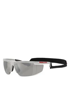 Prada Pillow Sunglasses, 96mm - Gray Mirrored