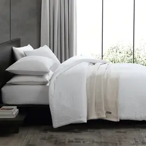 Vera Wang Puckered Textured 3 Pc. Comforter Set - White