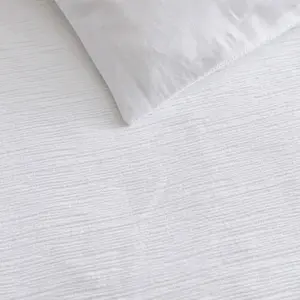 Vera Wang Solid Textured Pleats 3 Piece Duvet Cover Set, Queen