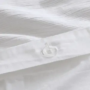 Vera Wang Solid Textured Pleats 3 Piece Duvet Cover Set, Queen