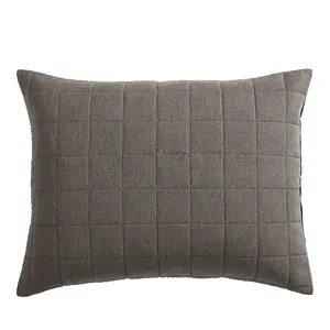 Calvin Klein Melange Flannel King Sham, Pair Chocolate