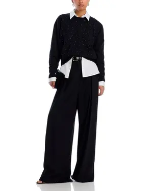 Aqua Crystal Embellished Sweatshirt