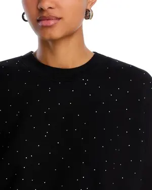 Aqua Crystal Embellished Sweatshirt