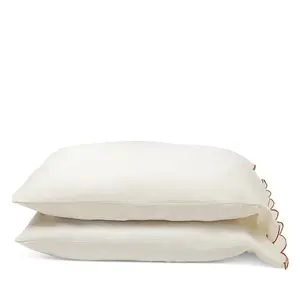 POM POM AT HOME Kelly Standard Pillowcase Set - Cream/terracotta