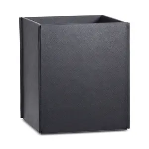 LABRAZEL Piega Leather Waste Basket Black