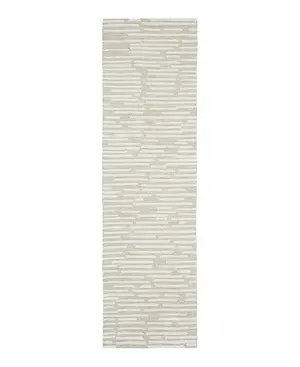 Calvin Klein Ck010 Linear Lnr01 Runner Area Rug, 2'3 X 8' Ivory