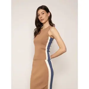 Central Park West Harlow Varsity Racer Tank