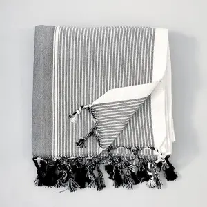 HOME & LOFT Tribeca Towel - Grey Stripe
